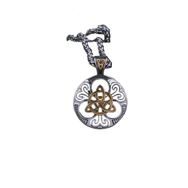 Colar Amuleto Celta Aço Inox